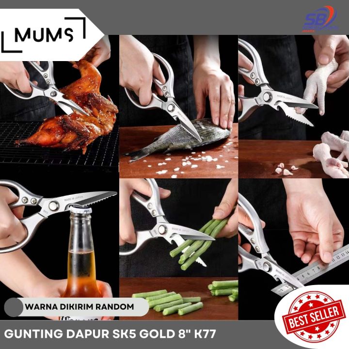 SB Gunting Dapur Serbaguna Japan SK5 Tajam Stainless Steel Kitchen ...