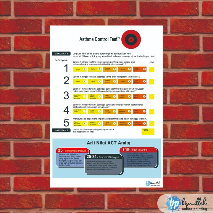 Poster Kesehatan Asma Control Test | Lazada Indonesia