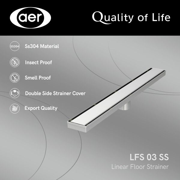 AER Saringan Pembuangan Air di lantai Linear LFS 03 SS 70 CM | Lazada Indonesia