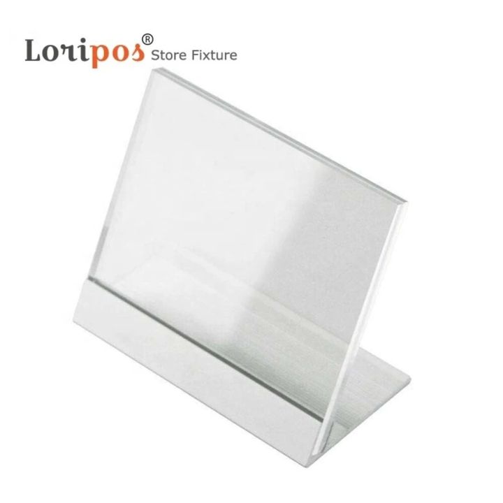l Shape Aluminium Sign Table Price Tag Display Acrylic Photo Picture ...