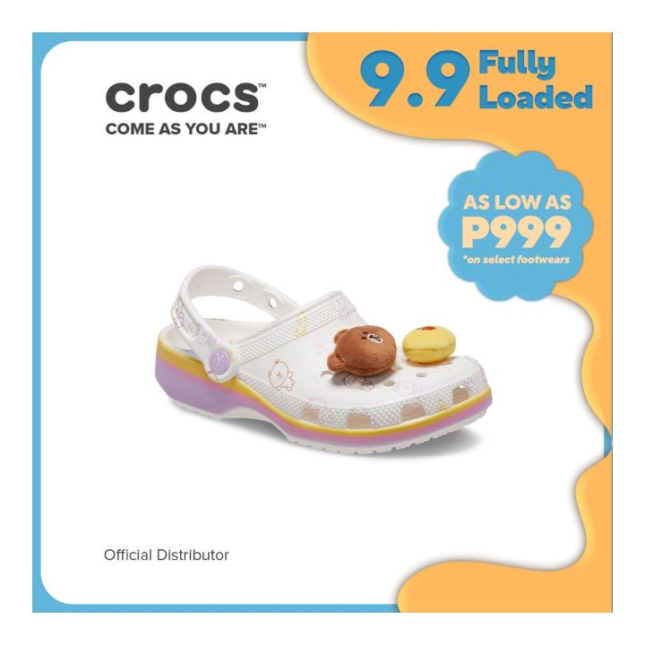 Crocs Toddler Line Friends Classic Clog in White | Lazada PH