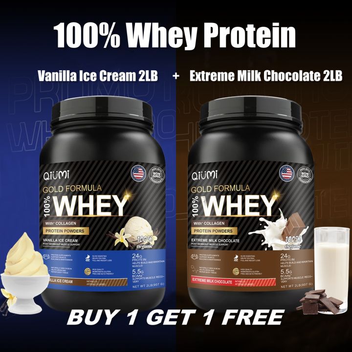 [ Buy 1 Take 1] QIUMI Whey Protein Powder Whey Isolate BCAA Supplement ...