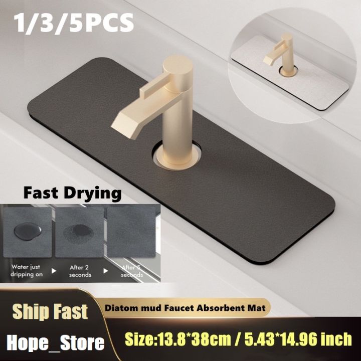 Kitchen Faucet Absorbent Mat Quick Drying Faucet Absorbent Pad ...