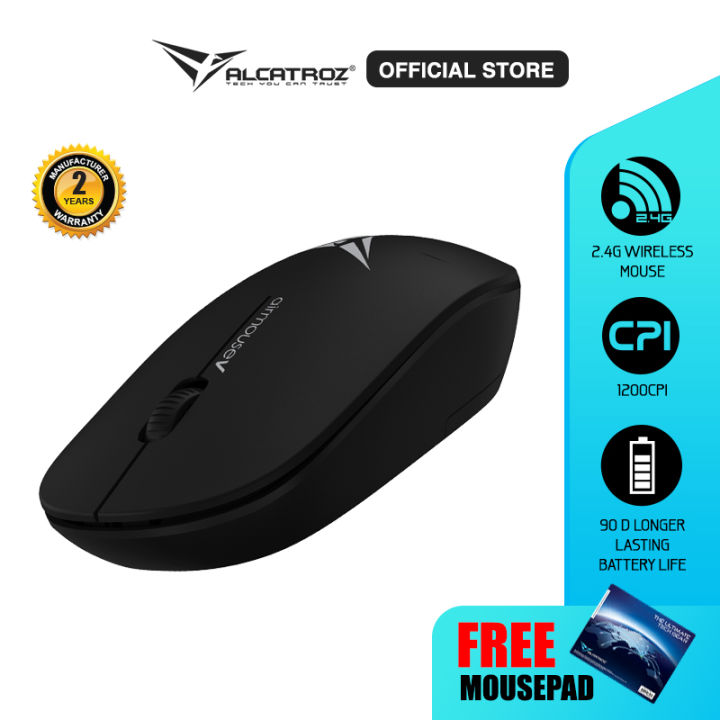 Mouse Wireless Alcatroz Airmouse V | 1200 CPI | Ergonomic Design with ...