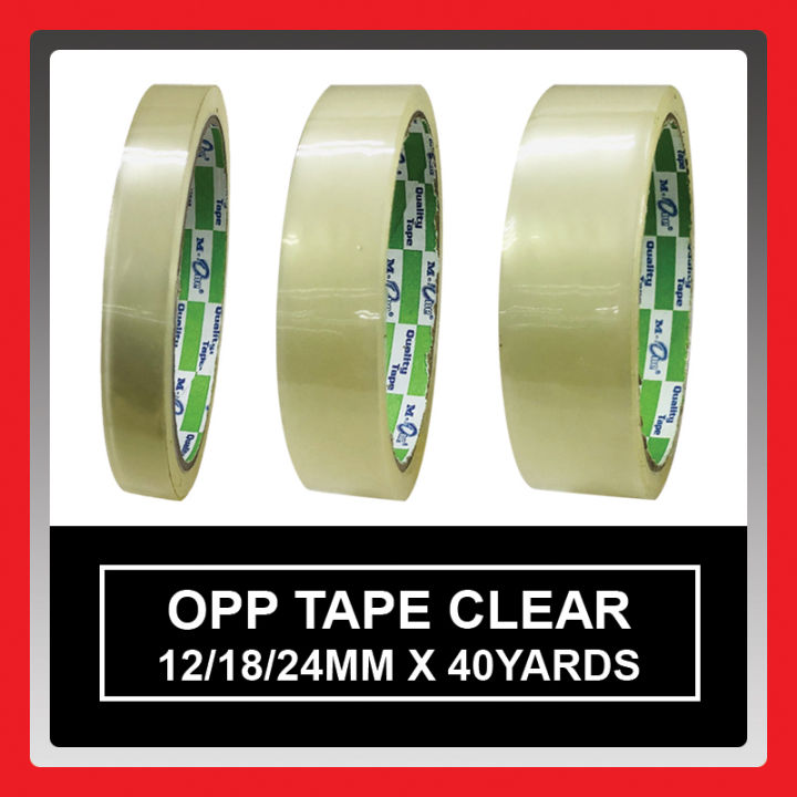 M-ONE Opp Tape Clear 12mm x 35m , 18mm x 35m , 24mm x 35m | Lazada