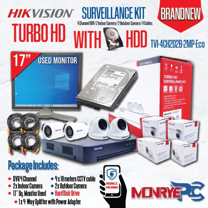 HIKVISION CCTV Complete Set / BRAND NEW DVR 4 Channel / WITH HARD DISK ...
