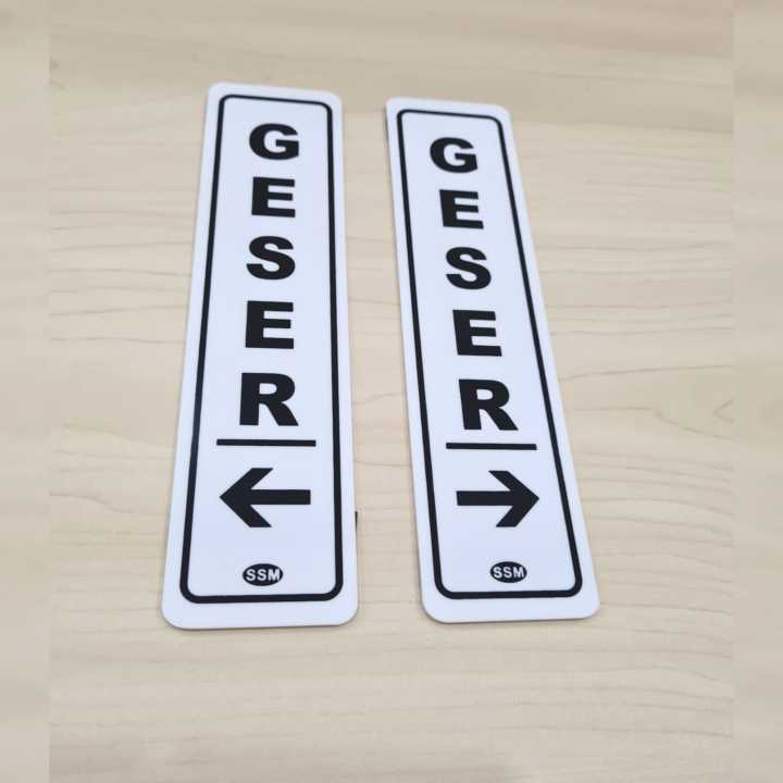 Sign Board Akrilik KECIL GESER KIRI Label | Lazada Indonesia