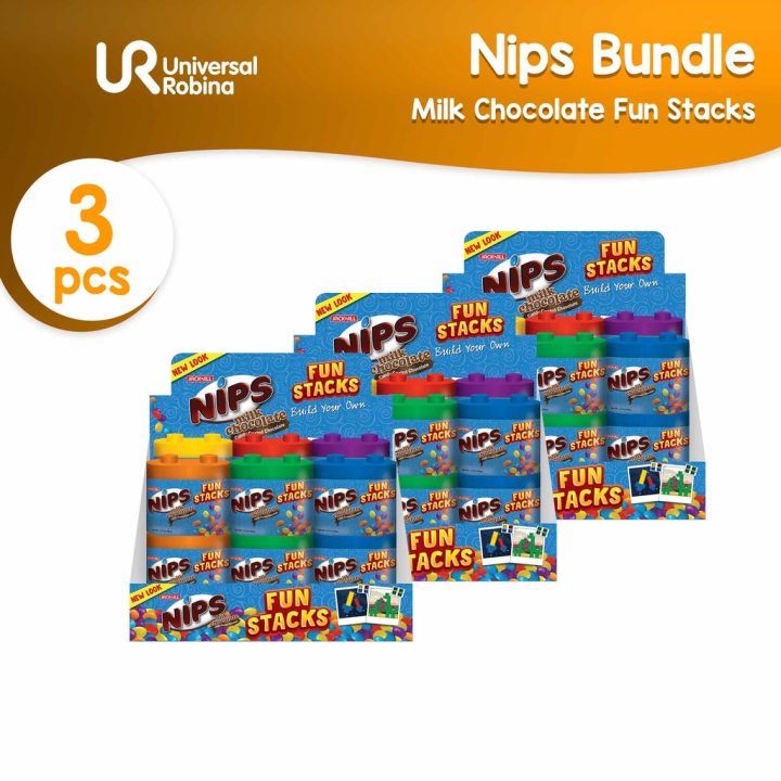 3 x Nips Milk Chocolate Fun Stacks (90g x 12) | Lazada PH