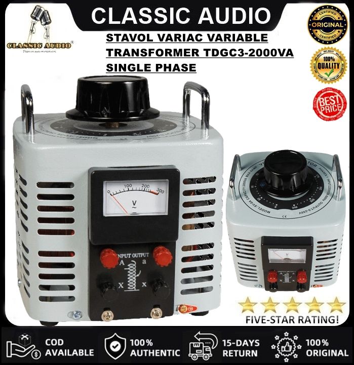 STAVOL CLASSIC AUDIO VARIAC VARIABLE TRANSFORMER TDGC3-2000VA SINGLE ...