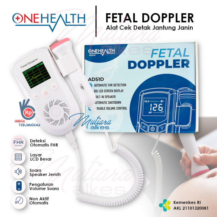 Fetal Doppler LCD Recharge AD51D ONEHEALTH / Dopler Alat Cek Denyut ...