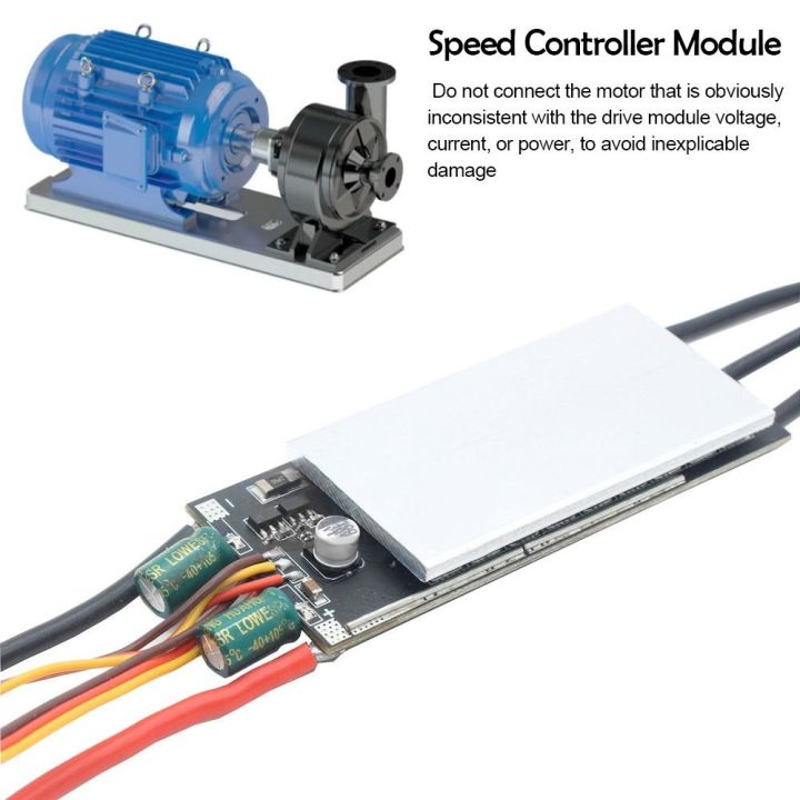 BRMU4 DC 6-24V Brushless Motor Driver 1000W BLDC 3-Phase Speed Controller Module Potentiometer ...
