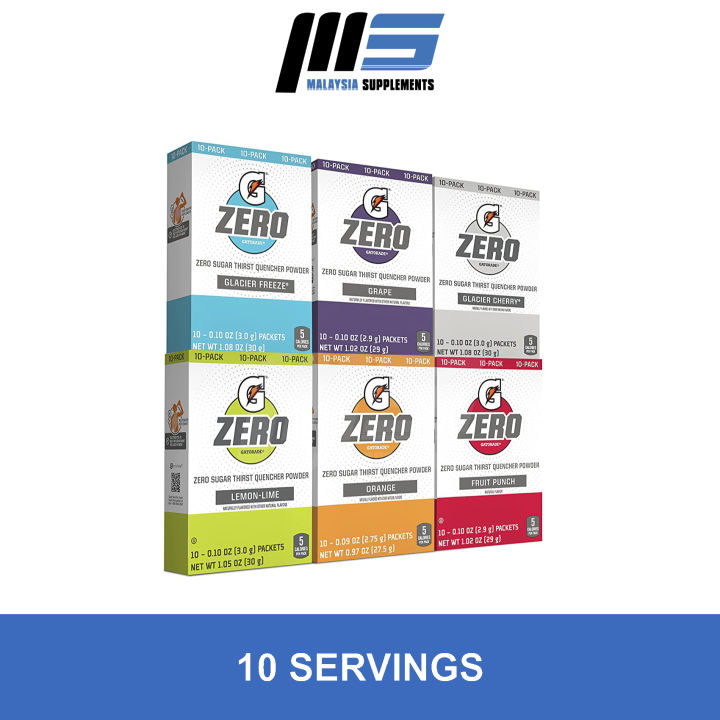 Gatorade G Zero Powder (10 Servings)- Electrolyte, Hydration, Cycling ...