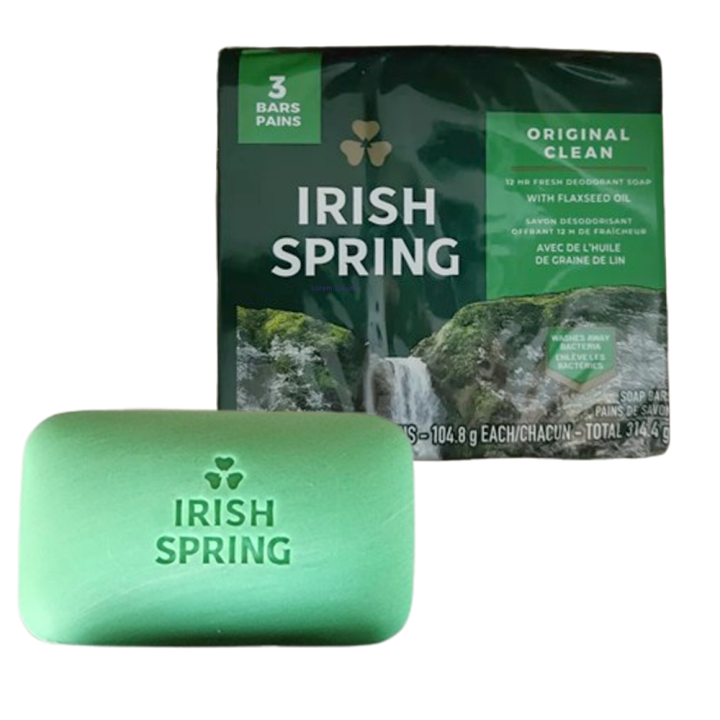 Irish Spring Original Bar Soap 104g x 3 ไอริช สปริง ออริจินัล บอดี้ วอช ...
