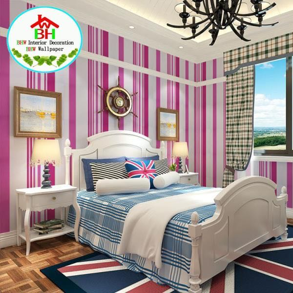 BHW Wallpaper striped design 10M by 45CM PVC Self adhesive Waterproof ...