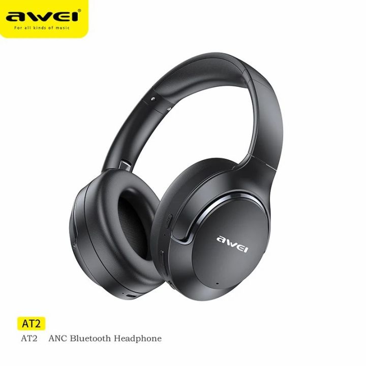 Awei AT2 foldable ANC Function Wireless HEadphone | Lazada PH