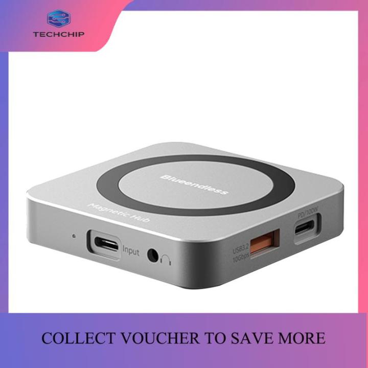 TECHCHIP- USB C Hub M.2 NVME SSD Docking Station USB3.1 10Gbps 100W PD ...