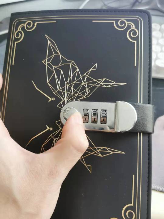 Password notebook with lock diary European retro style notebook simple ...