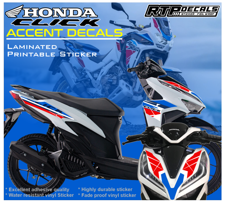 Honda Click Accent Decals Laminated and Printable Sticker | Lazada PH