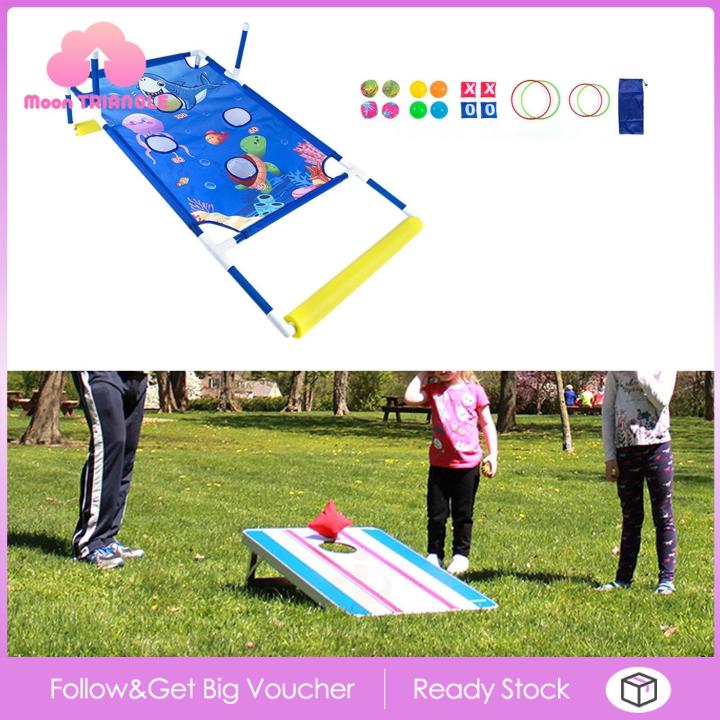 Moon TRIANGLE Pool Toss Game Bag Activities Outside Beach Toys Summer ...