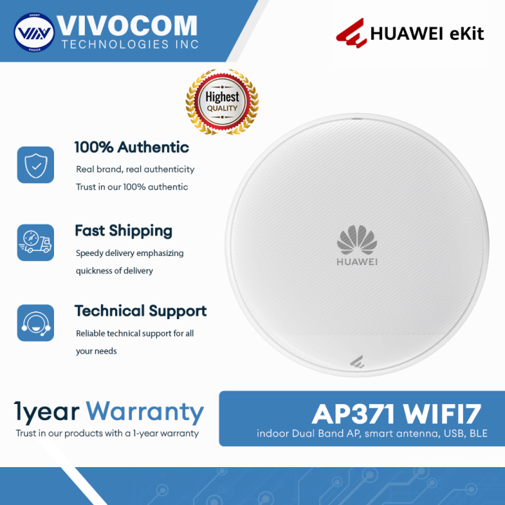 Huawei AP371 - WiFi7 indoor Dual Band AP, smart antenna, USB, BLE ...