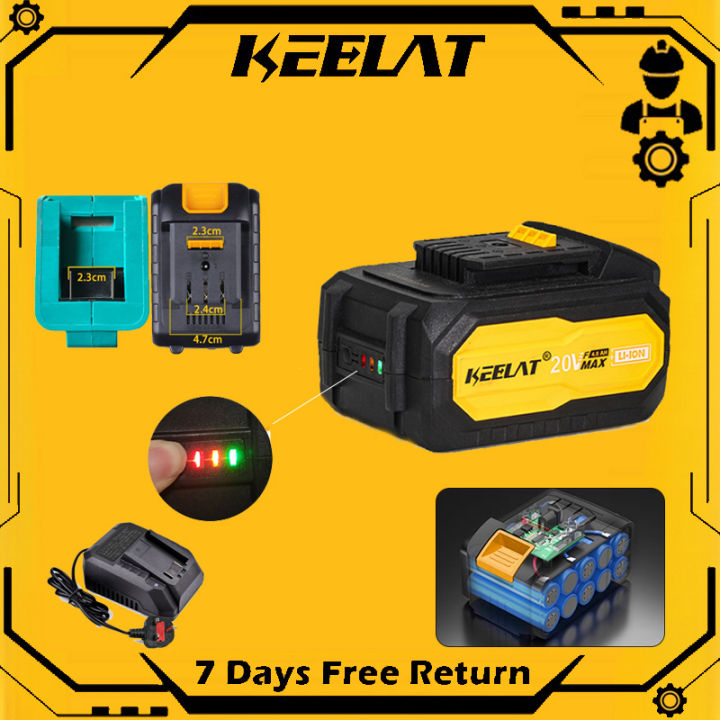 KEELAT Battery 20V Lithium Battery Keelat Power Tool Spare battery ...