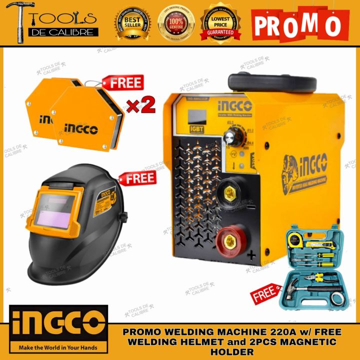 INGCO PROMO 220A Welding Machine w/FREE Welding Helmet and 2Pcs 3 ...