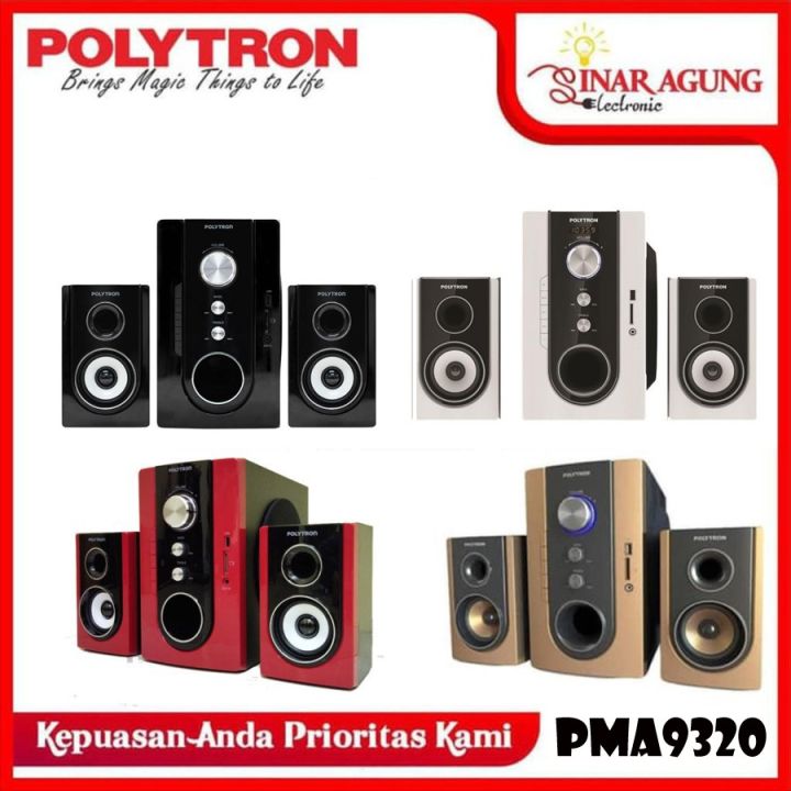 SPEAKER POLYTRON PMA 9300 / PMA9320 [BLUETOOTH / AUX / USB] 100% ORI ...