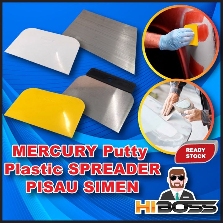 1pcs Simen Pisau Putty Filling Knife MERCURY Plastic Plate / 125 Metal ...