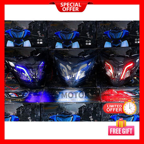 ZHI PAT ZHIPAT LAMPU DEPAN HEADLAMP HEAD LAMP YAMAHA LC135 LC 135 V1 V2 V3 V4 V5 V6 V7 EX5 SMOKE ...