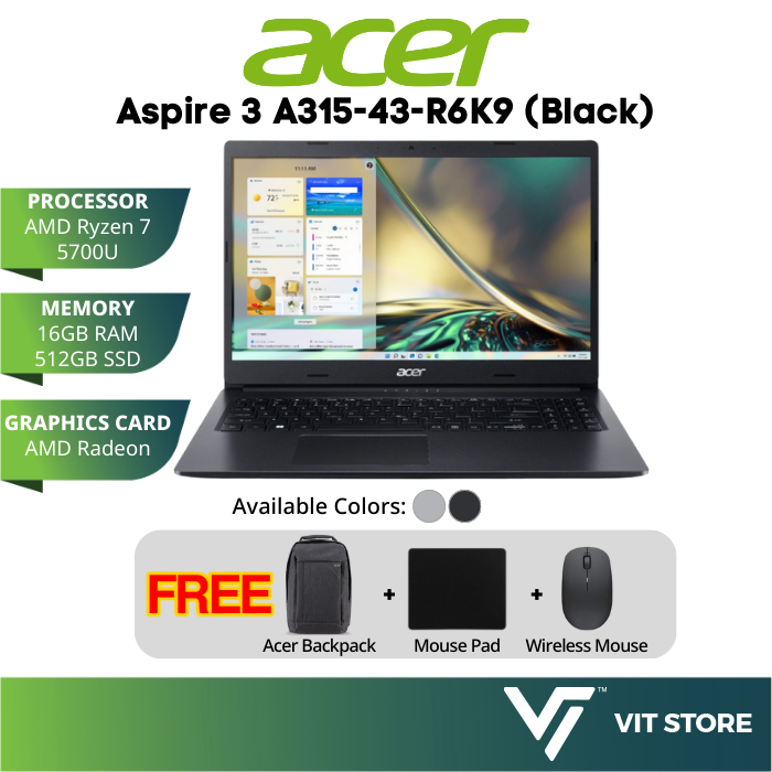 ACER Aspire 3 A315-43-R4QU / A315-43-R6K9 Laptop (AMD Ryzen 7 5700U ...
