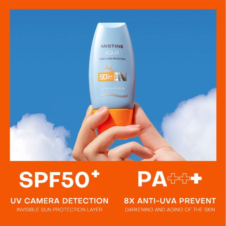 Mistine 60ml Sunscreen Sunblock Moisturizer Facial Body Cream SPF50+ PA+++ 2024 Version | Lazada
