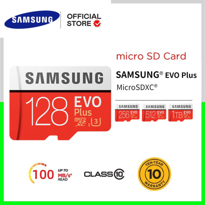 Samsung Evo Plus 1TB 512GB 256GB 128GB Micro SD Card Class 10 UHS-I U3 ...