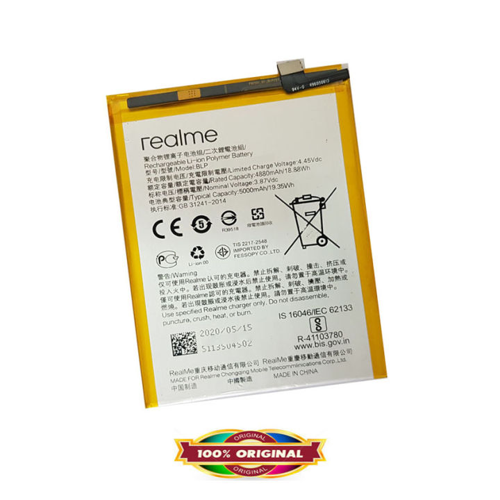 Original Battery for Realme C21 - C21Y - 5000mAh - Garansi 1 Bulan ...
