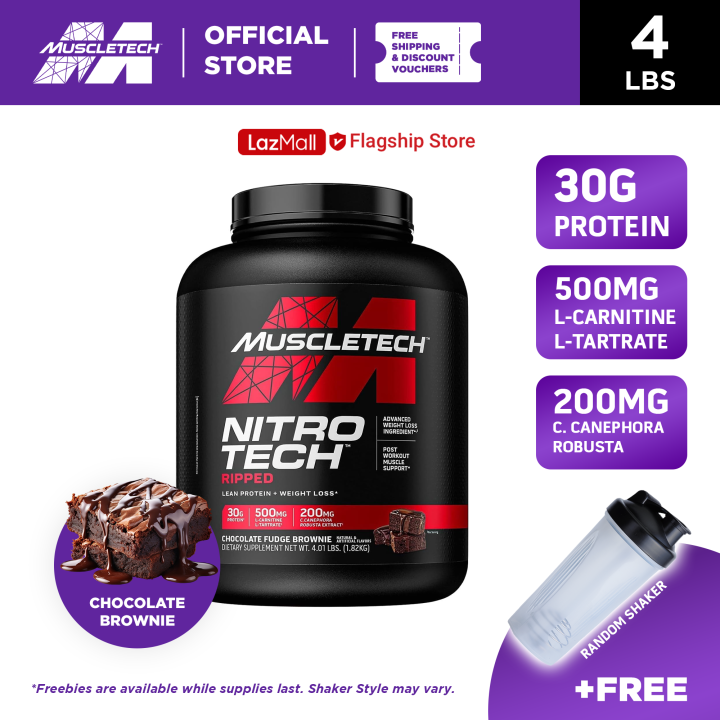 Muscletech Nitrotech Ripped Whey Protein 4 lbs. +FREE SHAKER | OFFICIAL ...