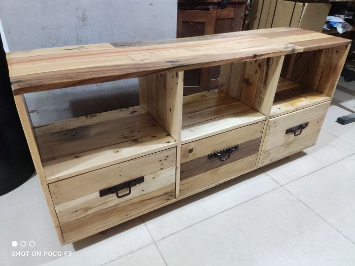 Solid Wood 3 Drawer TV Rack/console table /3Drawer TV Cabinet | Lazada PH