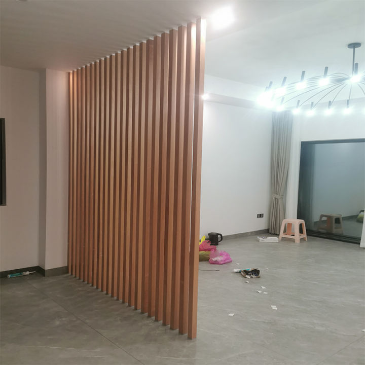 Solid wood partition office wooden screen living room wooden column ...
