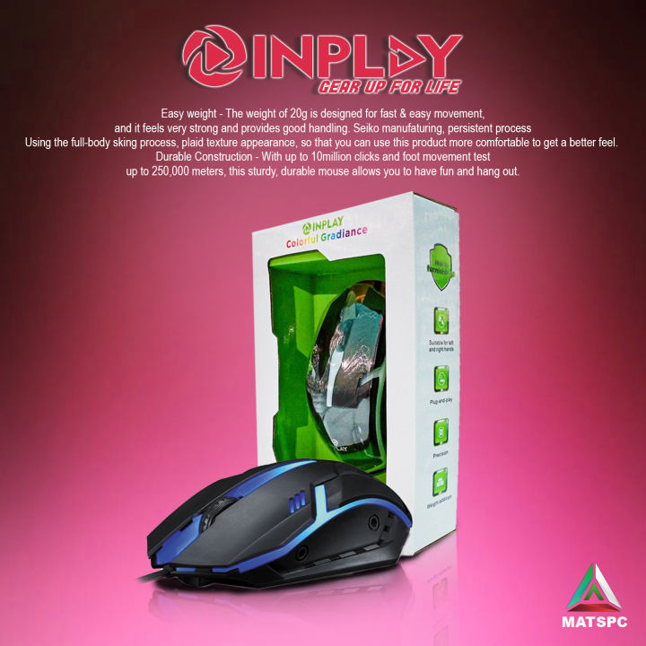 Inplay USB Mouse M360 RGB and M300 None RGB | Lazada PH
