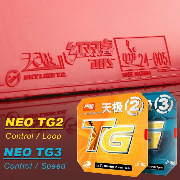 DHS NEO Skyline TG2 TG3 Table Tennis Rubber Original Offensive Ping ...