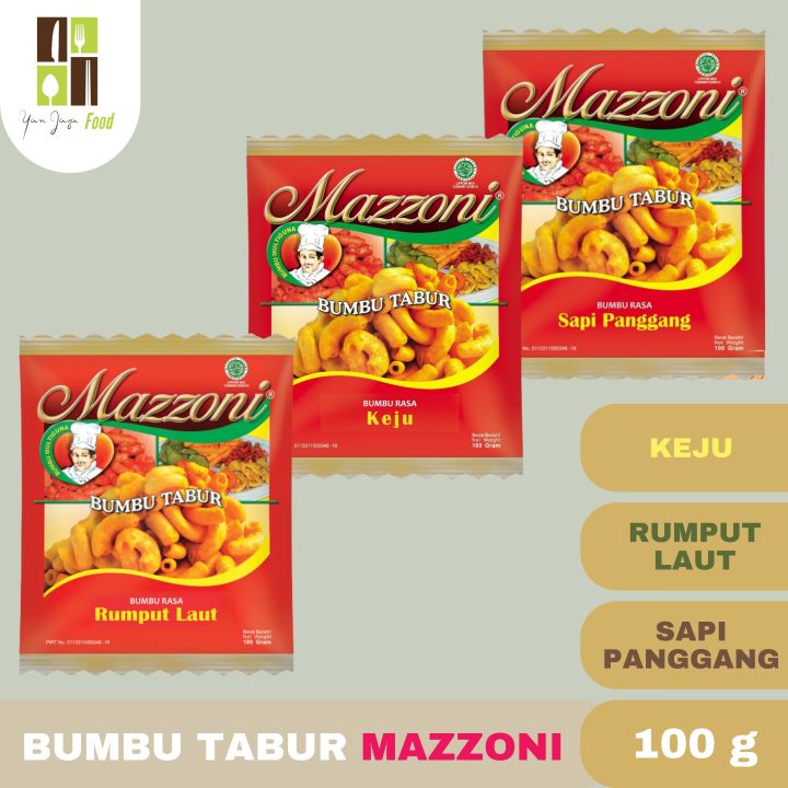 Mazzoni Bumbu Tabur Keju / Rumput Laut / Sapi Panggang Bumbu Instan ...