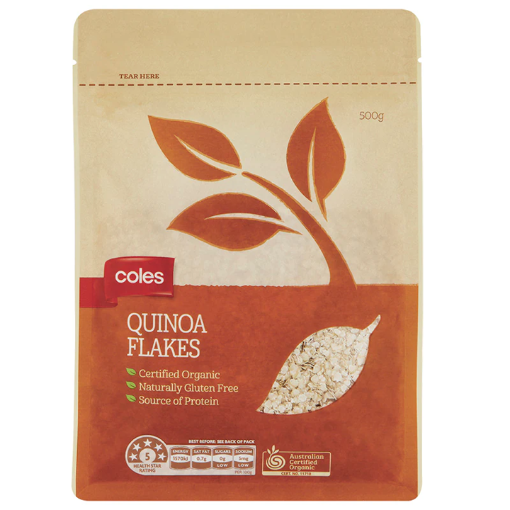 Coles Quinoa Flakes โคลส์ ซีเรียล ควินัว 500g. | Lazada.co.th