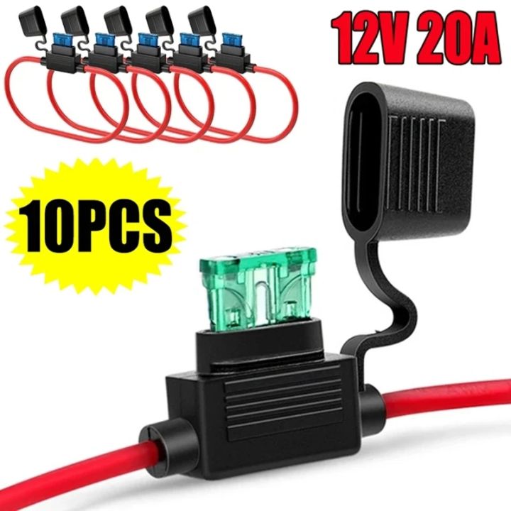 Car Fuse Holder Mini Blade Adapter Splash-proof Box for 12V 30A In Line ...