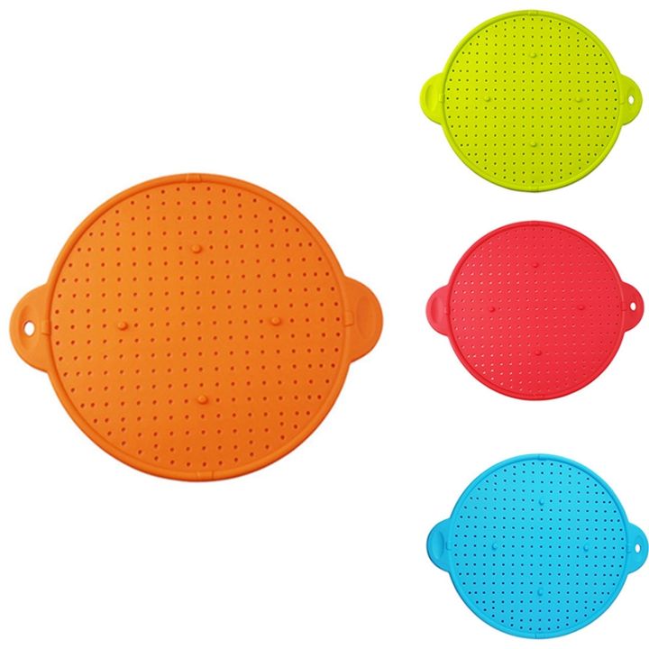 Silicone Splatter Guard Screen Skillet Cover bowl lid Spill Stopper ...