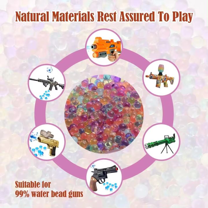 Hydrogel Ball 7-8mm Water Bead Marble Refill Ammo Splash Ball for ...