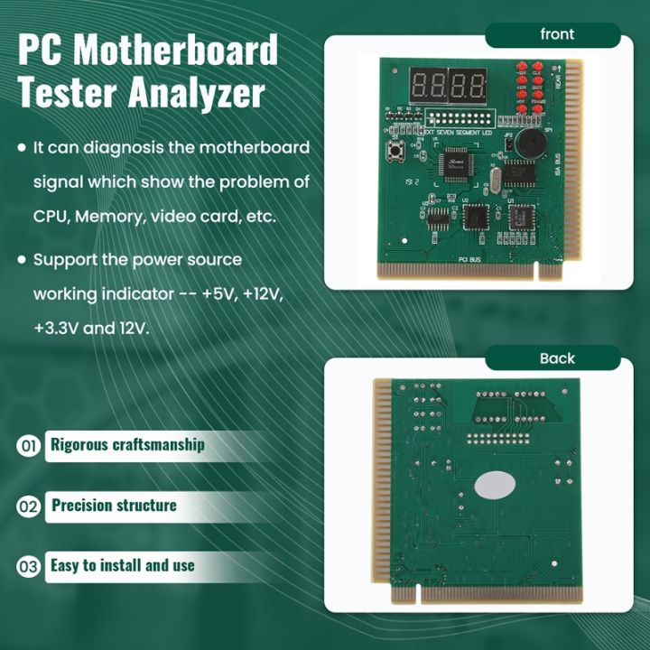 Diagnostic PCI 4-Digit Card PC Motherboard Post Checker Tester Analyzer ...