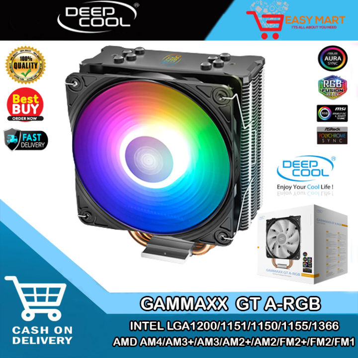 CPU COOLER DEEPCOOL GAMMAXX GT A-RGB CPU AIR COOLER CPU Cooler, Deep ...