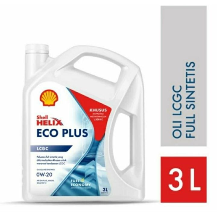 SHELL HELIX ECO PLUS FULLY SYNTHETIC 0W-20 SEGEL HOLOGRAM ORIGINAL 3 ...