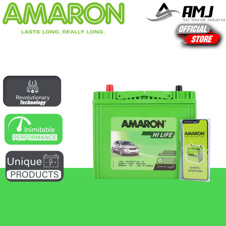 Aki Mobil Honda HRV NS60LS / 55B24LS Amaron Hi-Life 12V / 45Ah | Lazada ...