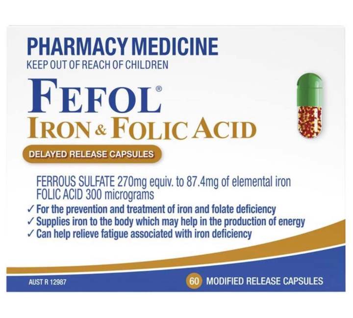 Viên Uống Bổ Sung Sắt Và Folate - Fefol Iron & Folate Supplement 60 ...