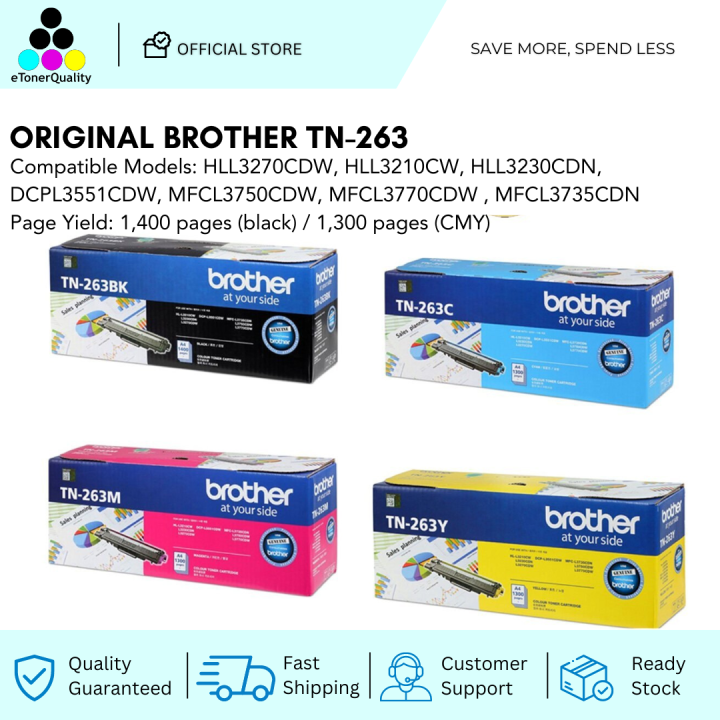 Original Brother TN-263 TN263 CMYK Laser Toner Cartridge | Lazada PH