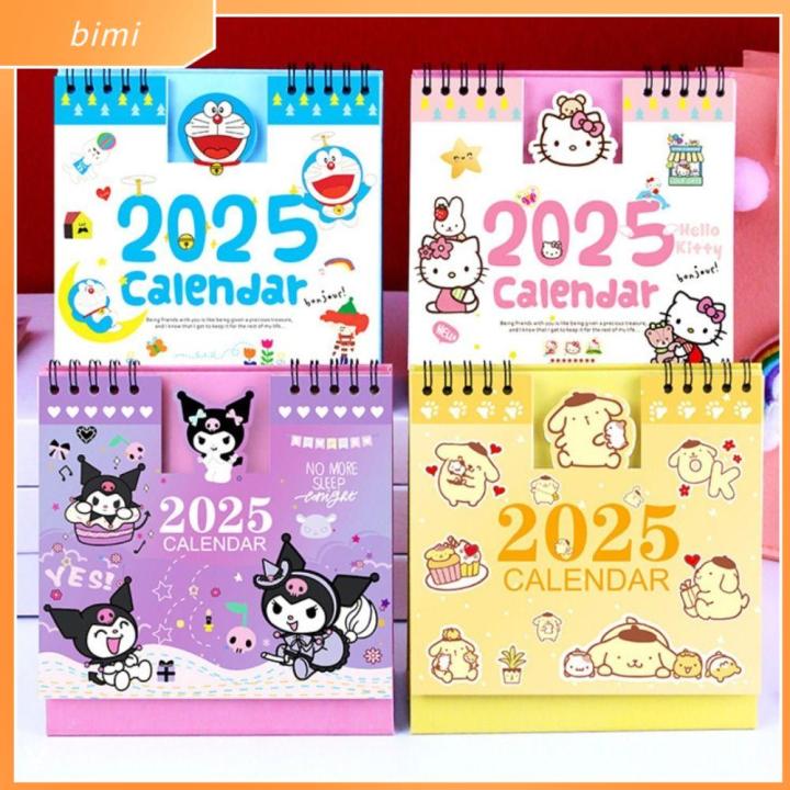 BIMI Kuromi Hello Kitty Snoopy Cartoon Calendar Cinnamoroll Minions ...
